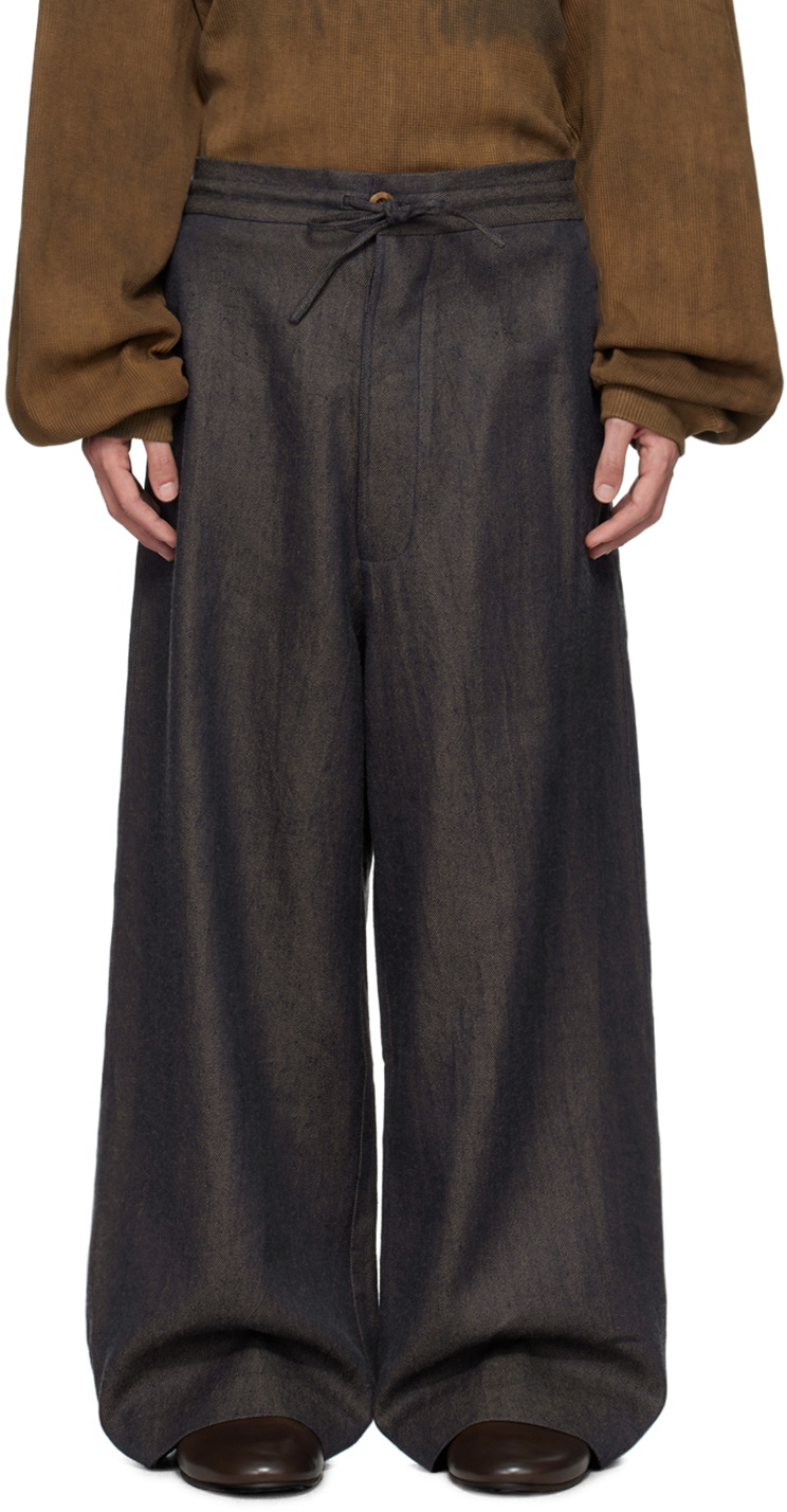 Aviva Jifei Xue Blue Relaxed Drawstring Jeans Aviva Jifei Xue