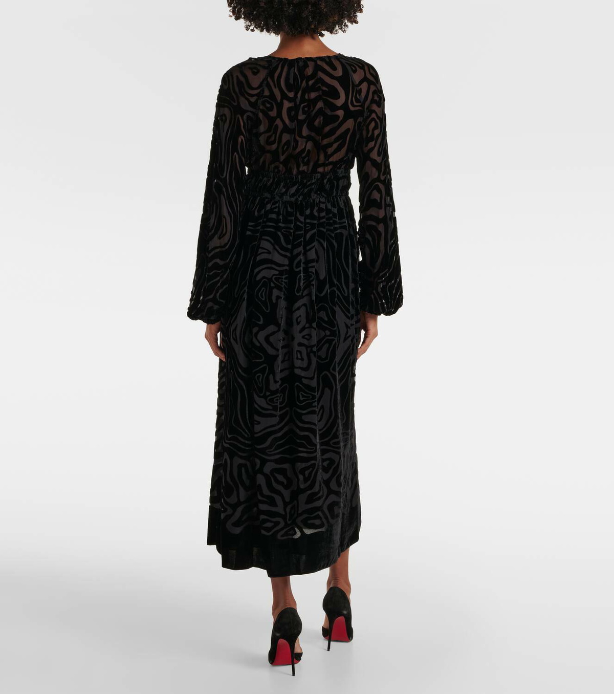 Ulla Johnson Elora velvet and mesh midi dress Ulla Johnson