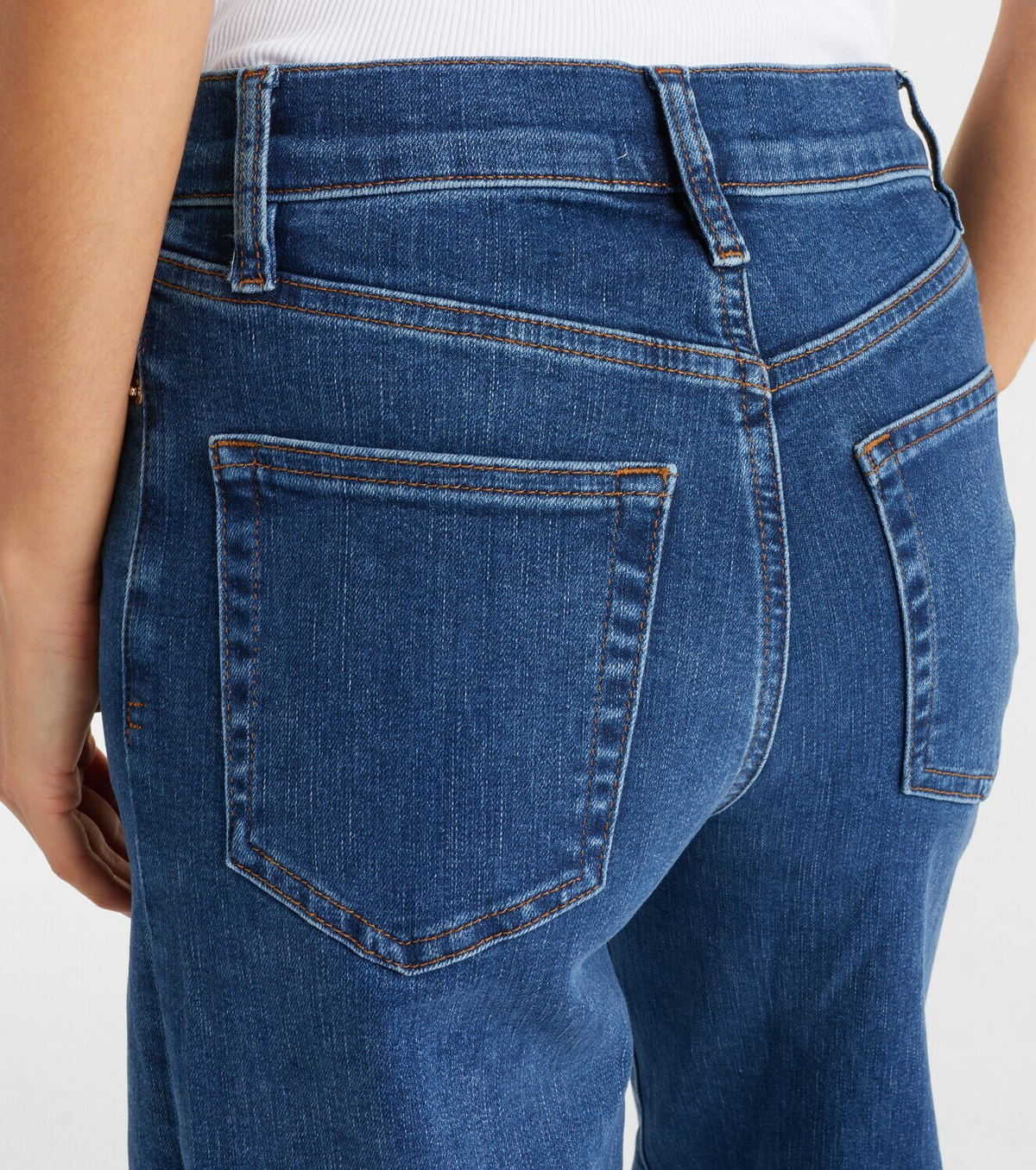 Frame Le Slim high-rise wide-leg jeans Frame Denim