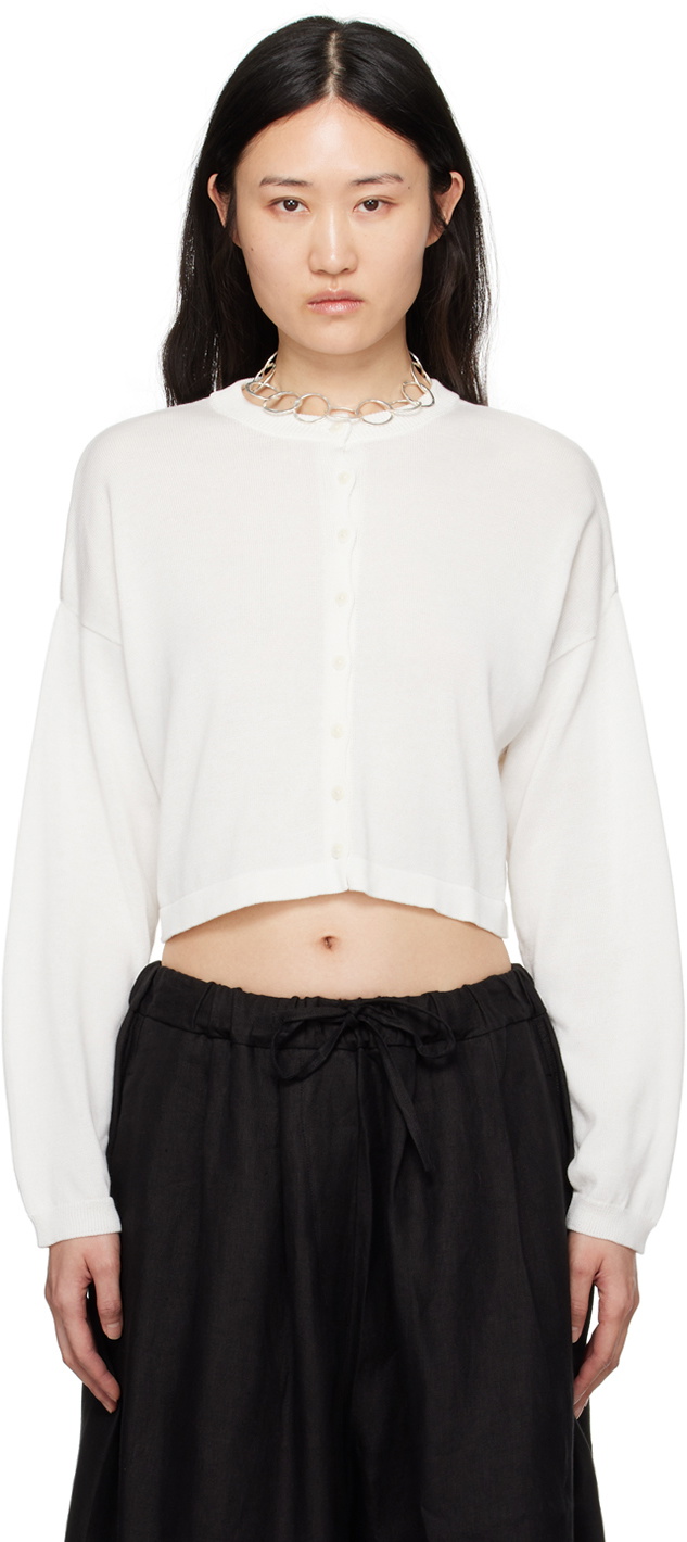 Cordera White Cropped Cardigan CORDERA