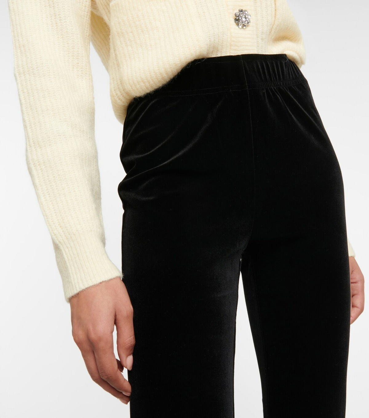 Ganni - Flared velvet pants GANNI