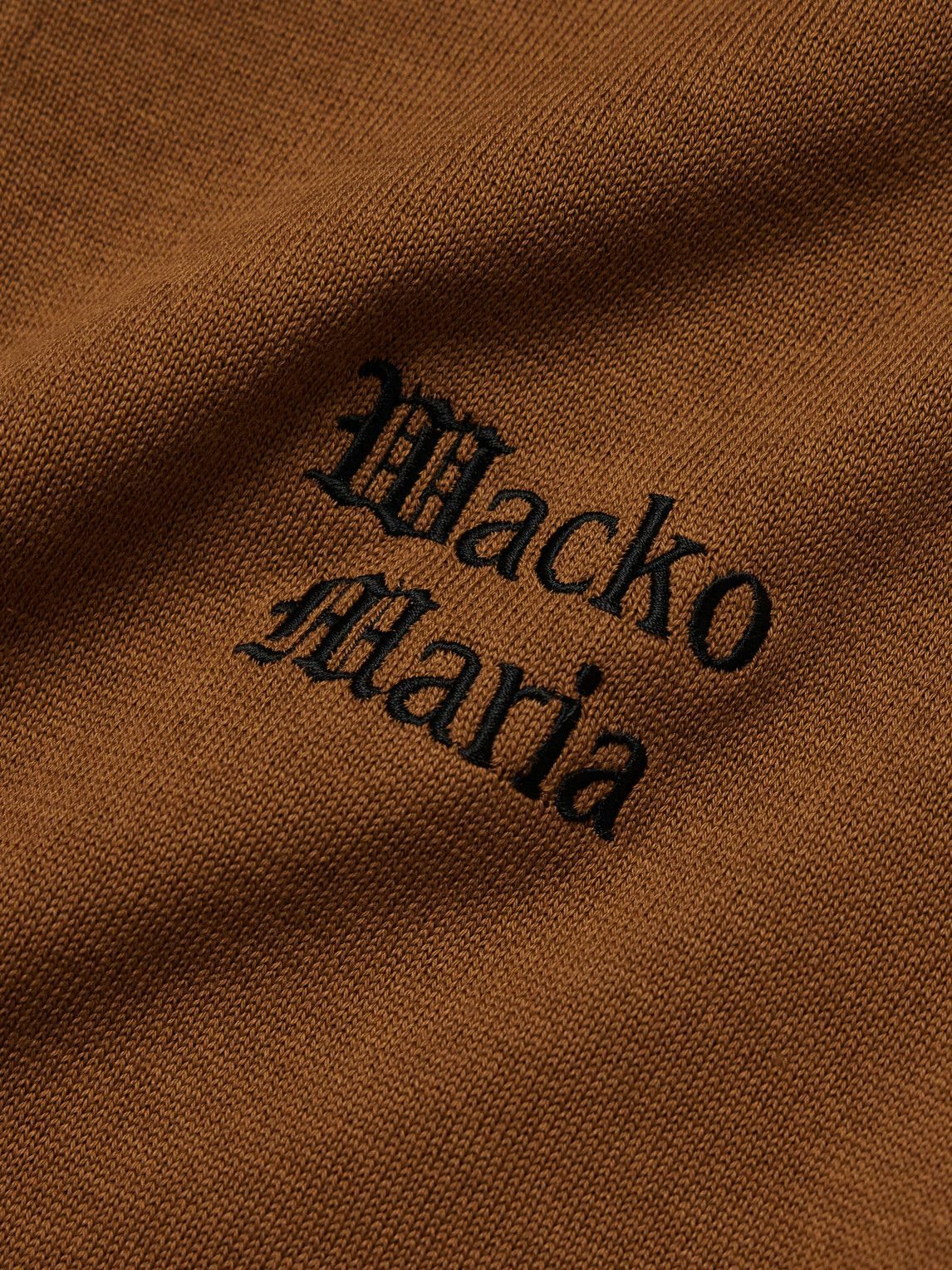 Wacko Maria - Logo-Embroidered Cotton Polo Shirt - Brown Wacko Maria