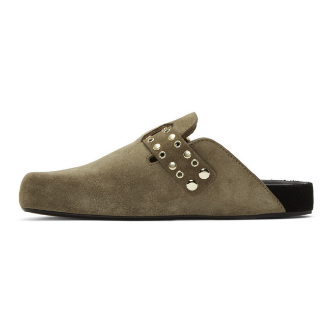 Isabel Marant Taupe Mirvin Slippers Isabel Marant