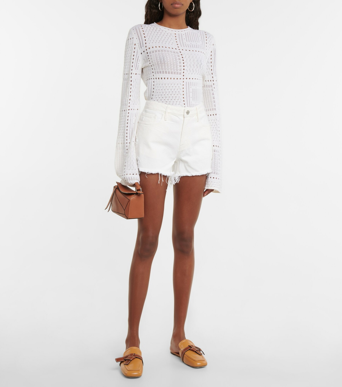 Frame - Le Grand Garçon denim shorts Frame Denim