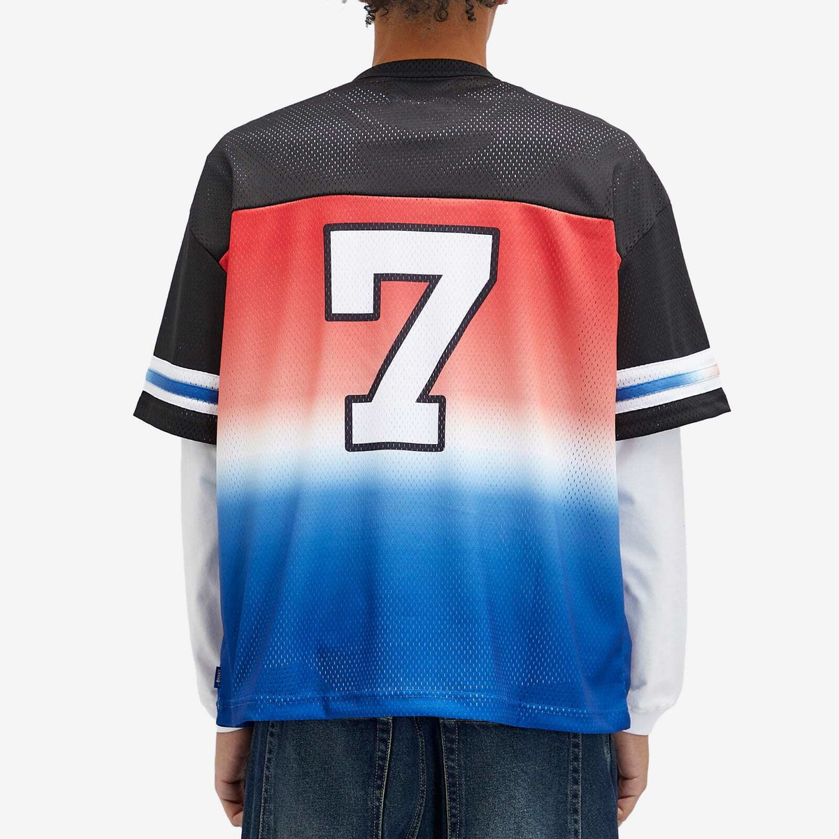 Awake NY Men's Mesh Football Jersey in Black Multi Awake NY