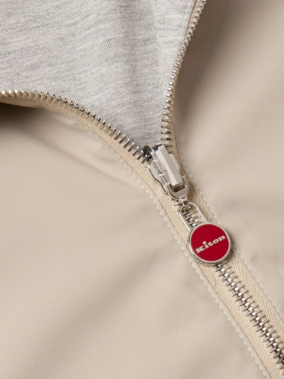 Kiton - Reversible Shell and Jersey Bomber Jacket - Neutrals Kiton