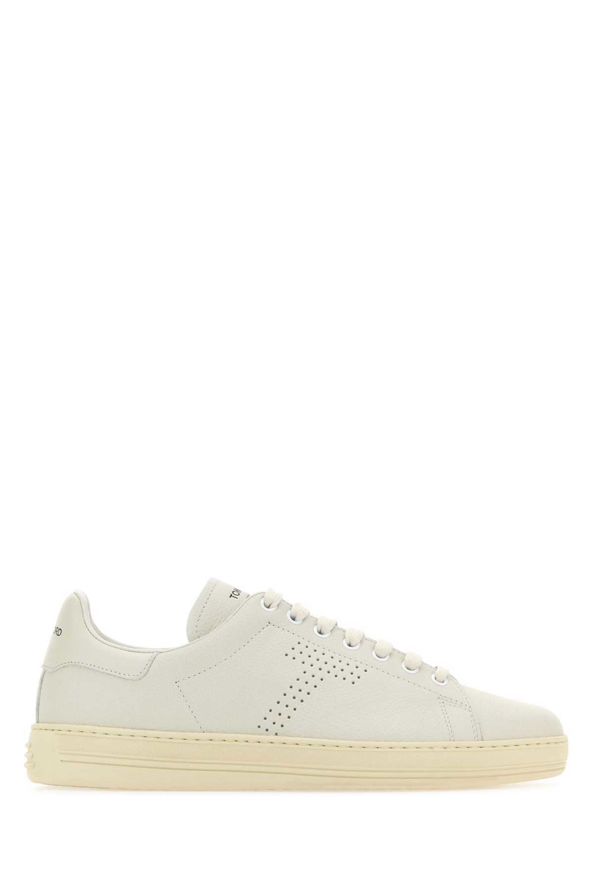 Tom Ford White Leather Warwick Sneakers TOM FORD