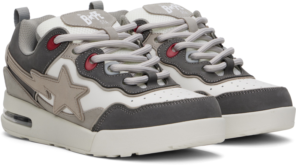 BAPE Gray & White FLIP STA Sneakers