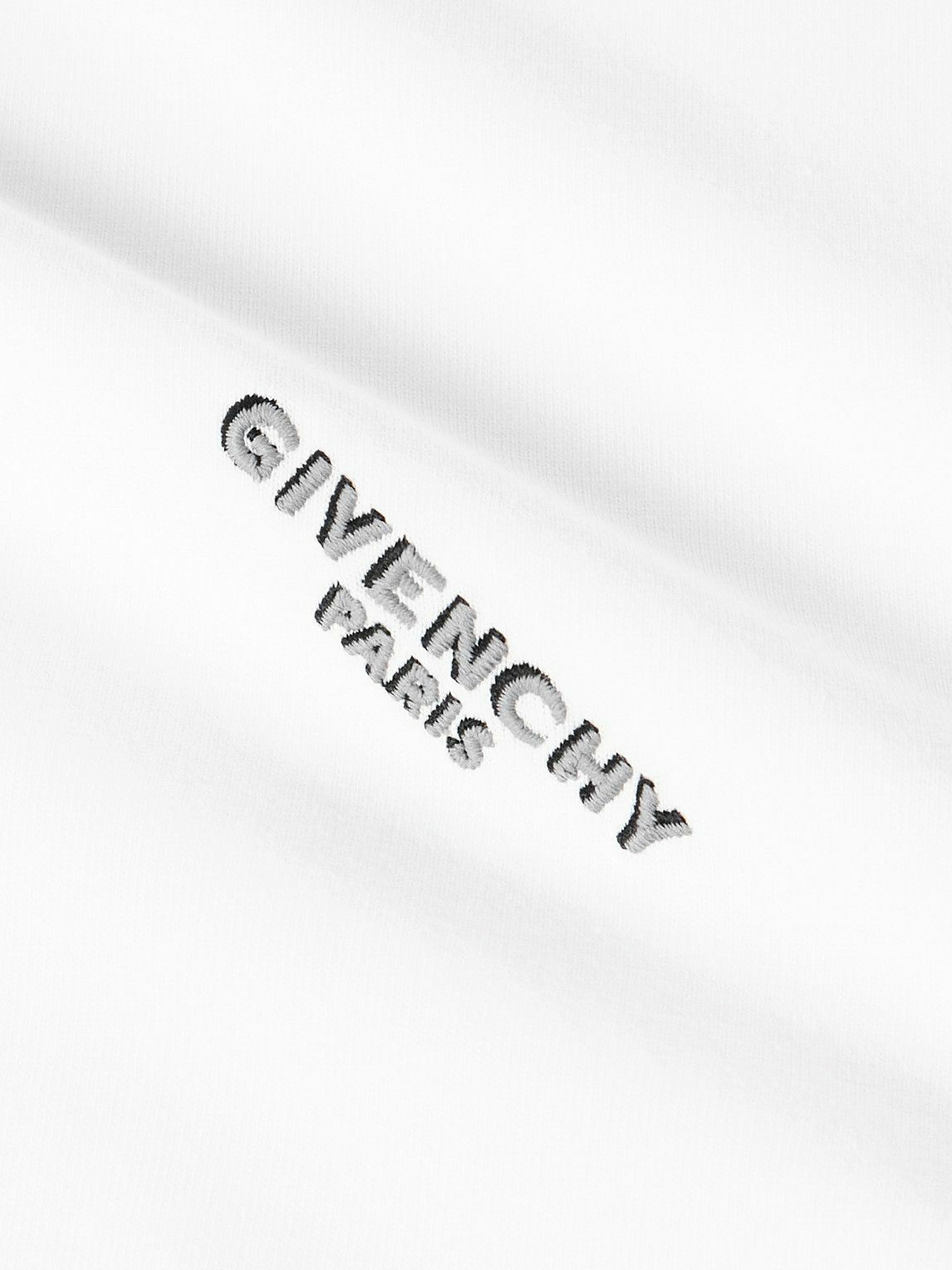 Givenchy - Logo-Embroidered Cotton-Jersey T-Shirt - White Givenchy