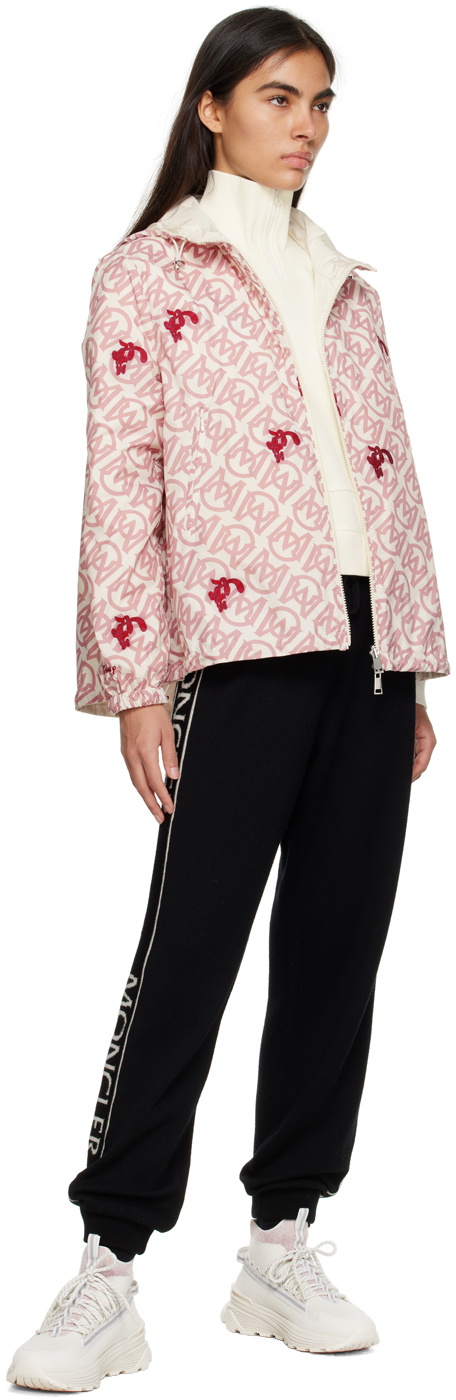 Moncler White & Pink Deisse Reversible Jacket Moncler