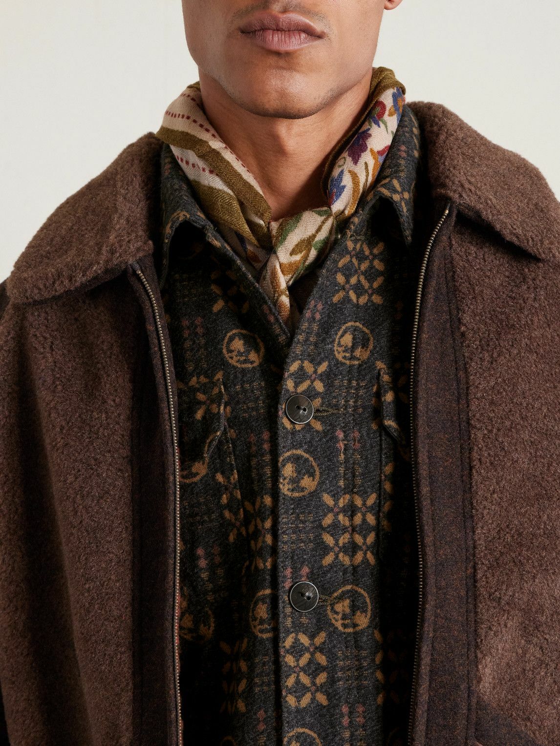RRL - Ruddick Cotton-Jacquard Jacket - Orange RRL