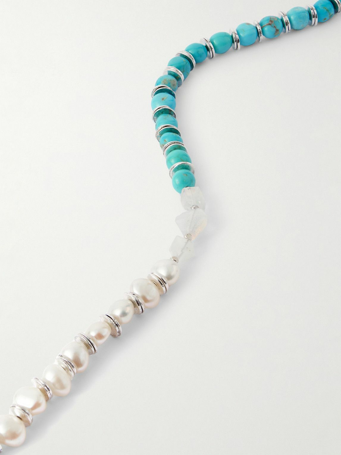 Peyote Bird - Silver Multi-Stone Beaded Necklace Peyote Bird