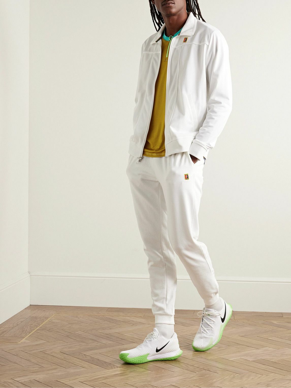 Nike Tennis - Court Heritage Logo-Appliquéd Tech-Jersey Tennis Jacket ...