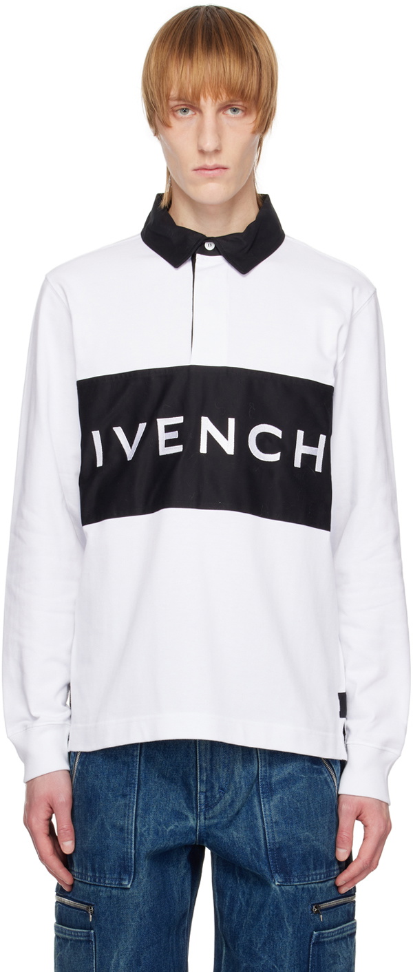Givenchy White Embroidered Polo Givenchy