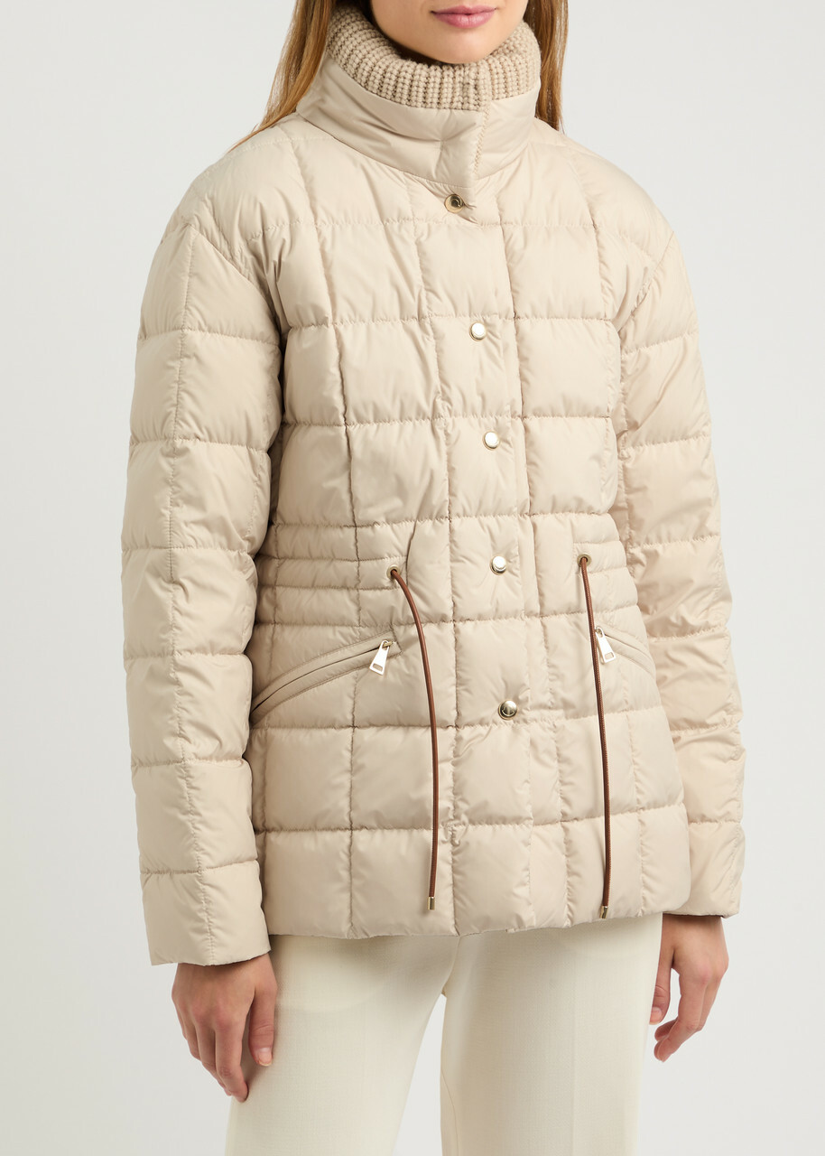 Moncler Antigone Quilted Shell Jacket Cream Moncler
