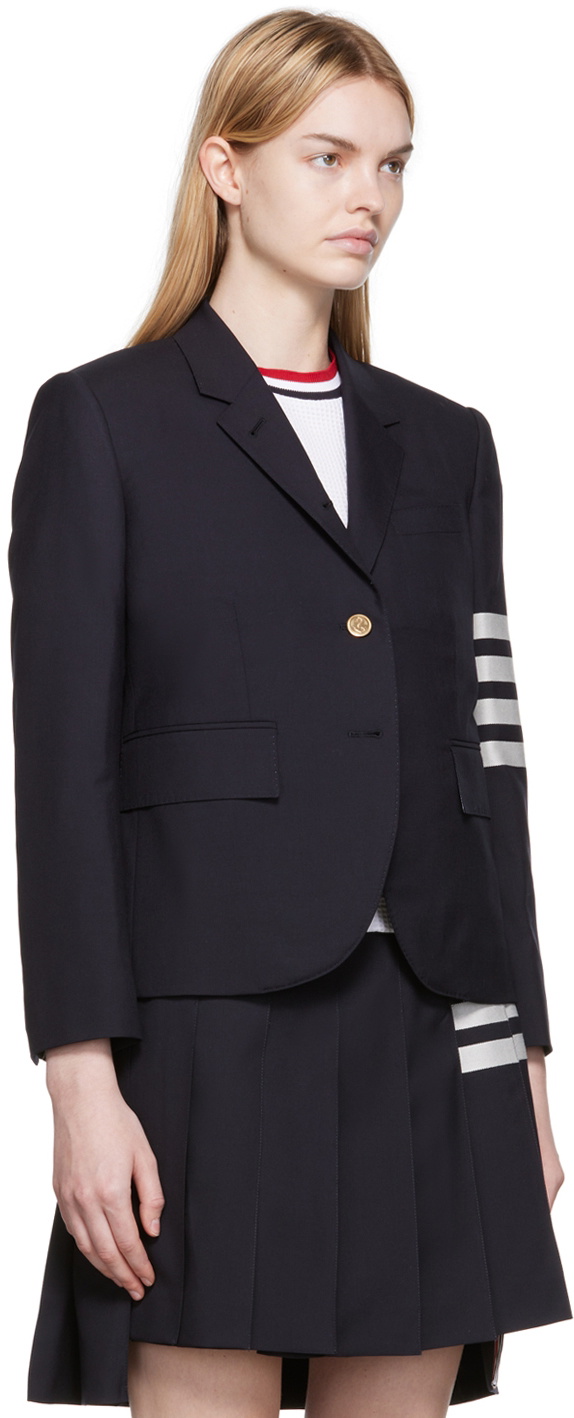 Thom Browne Navy 4-Bar Blazer Thom Browne