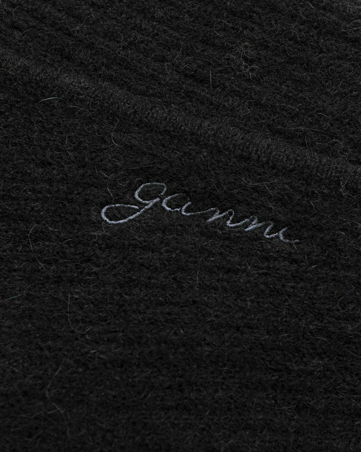 Ganni Soft Wool Balaclava Black Balaclavas GANNI