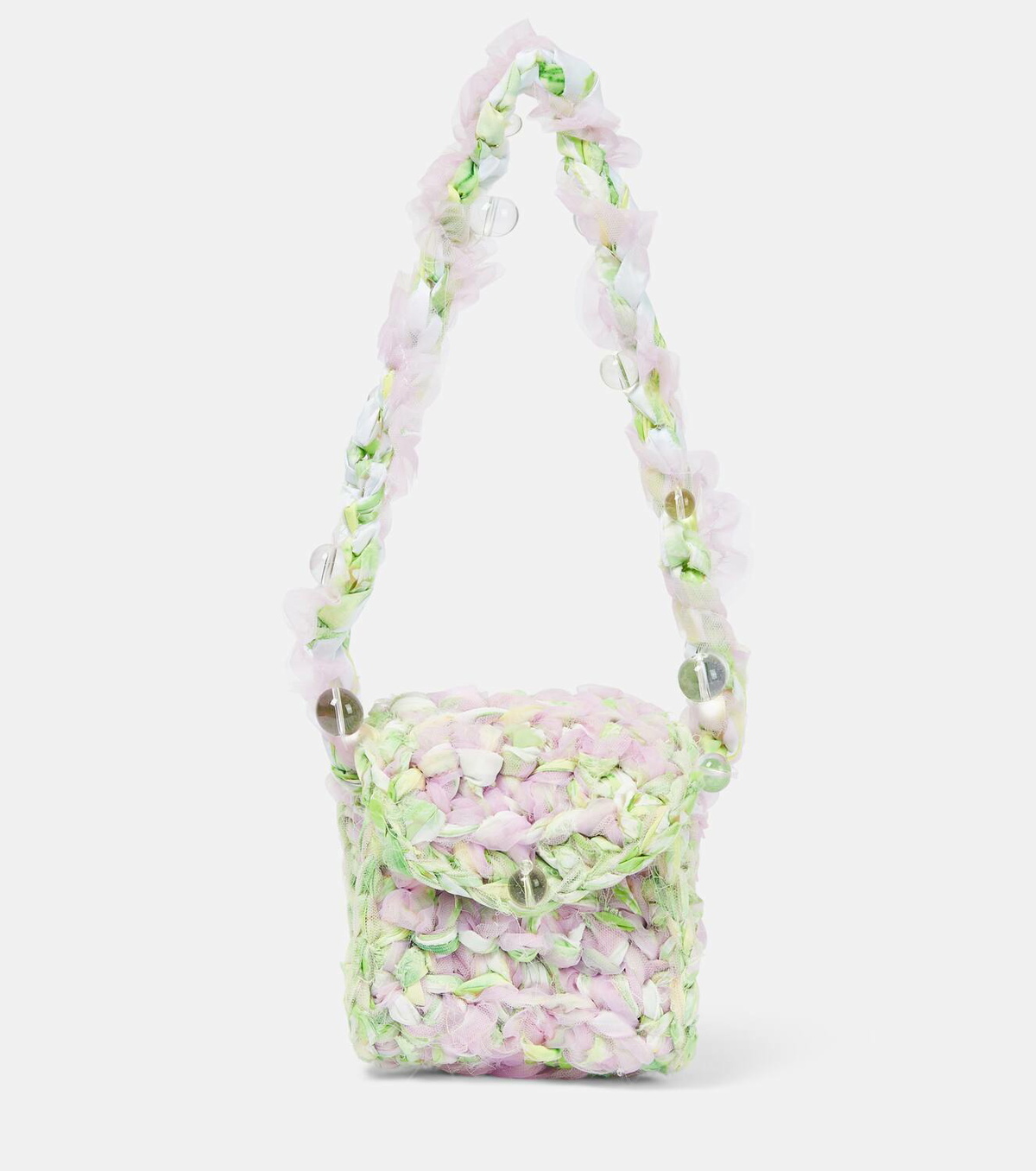 Susan Fang Mini crochet tulle shoulder bag Susan Fang