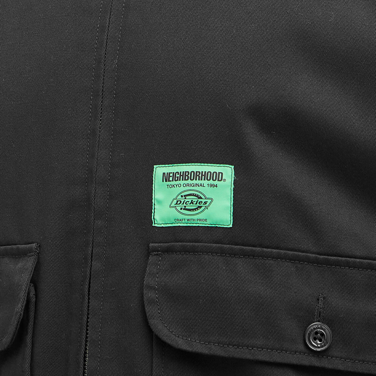 Neighborhood Men's x Dickies Zip Work Jacket in Black Neighborhood