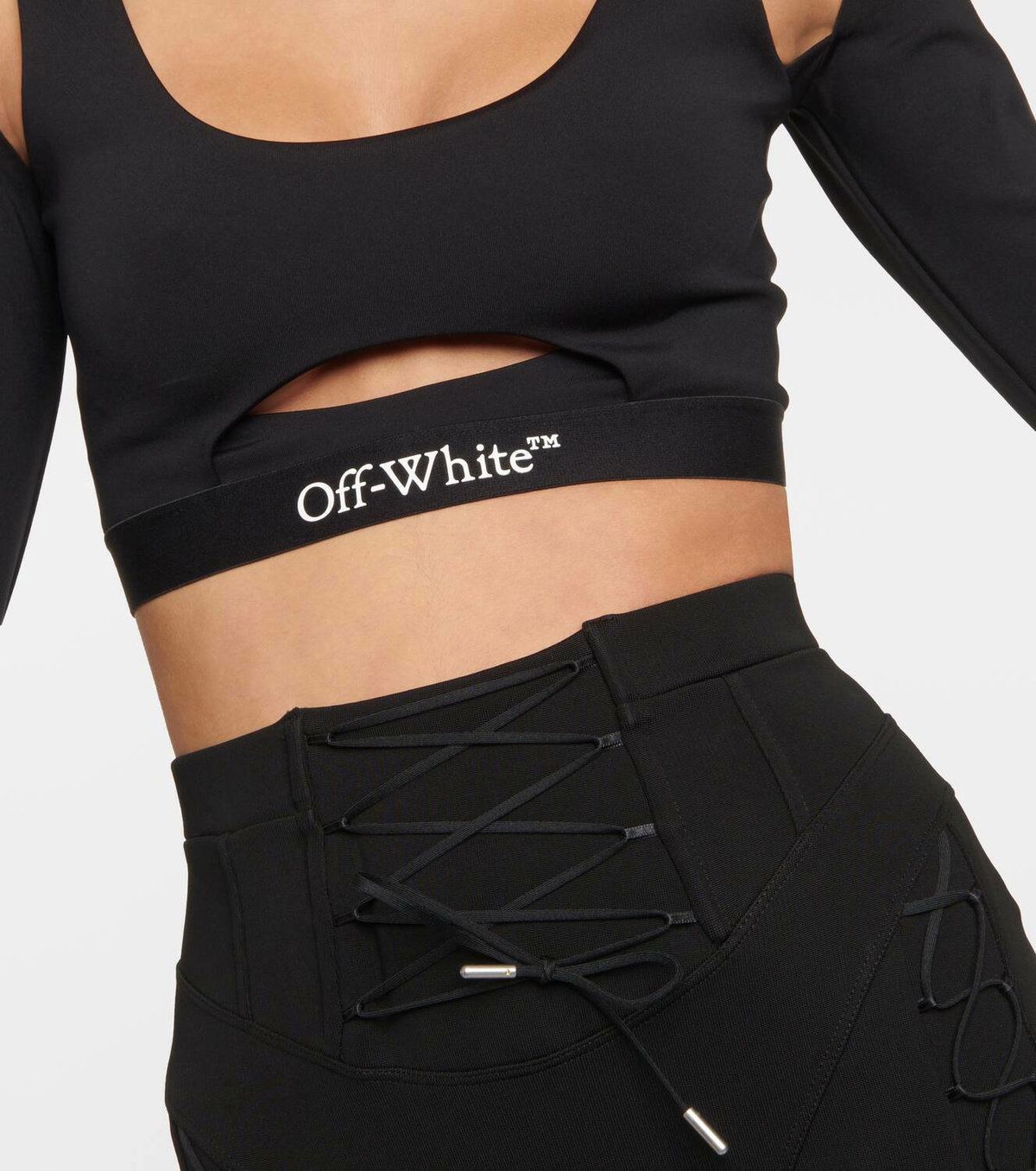 Off-White Logo cutout cropped top Off-White