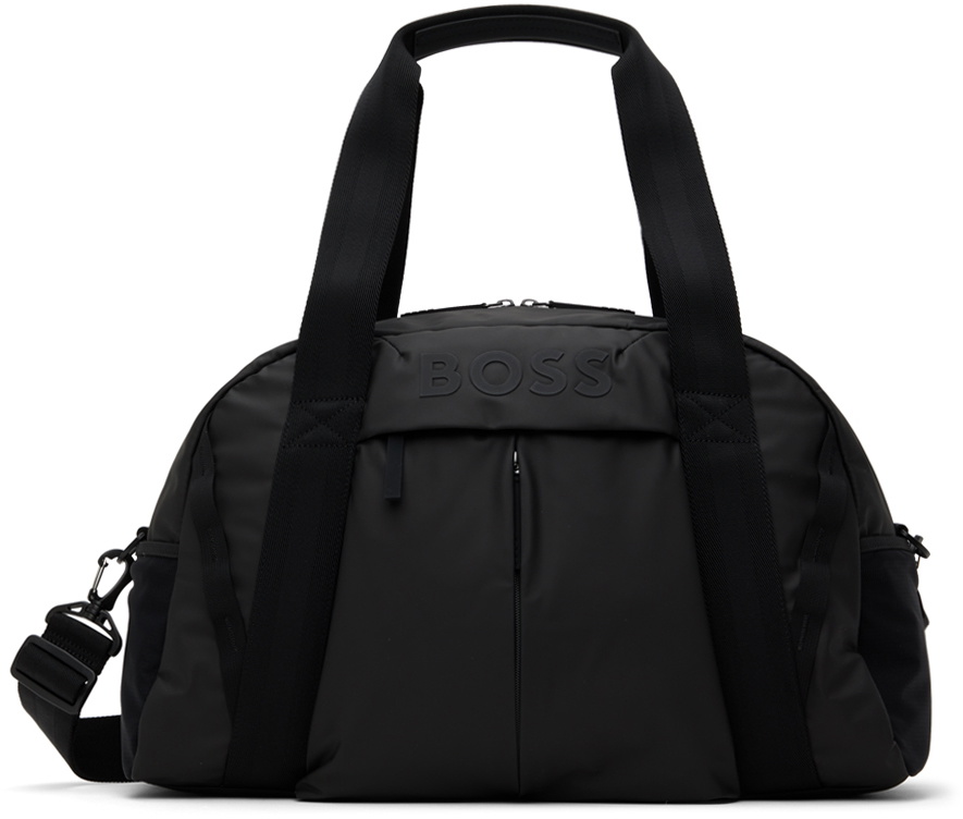 BOSS Black Faux-Leather Holdall Duffle Bag BOSS