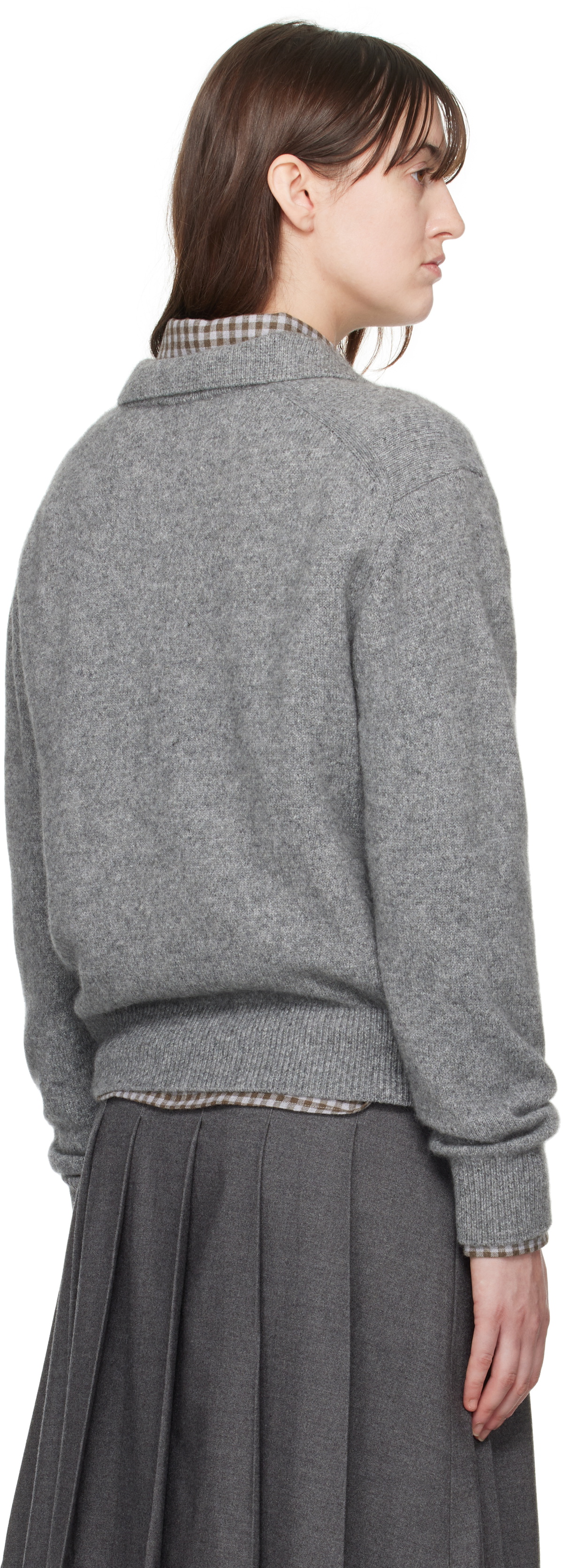 Dunst Gray Open Collar Sweater Dunst