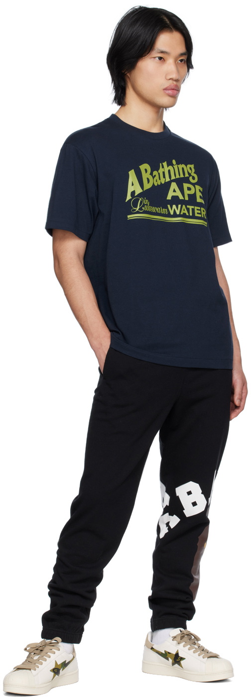 BAPE Black Giant College Lounge pants A Bathing Ape