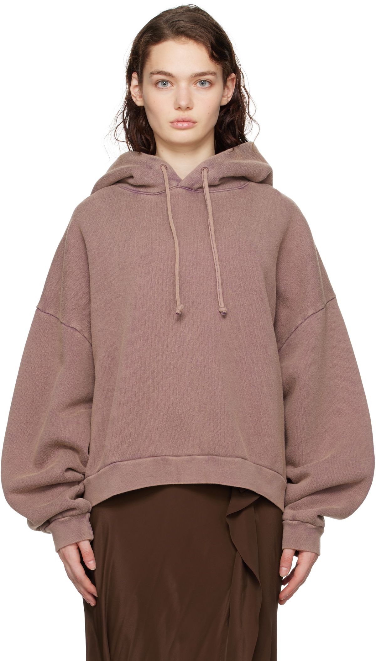 Acne Studios Purple Logo Patch Hoodie Acne Studios