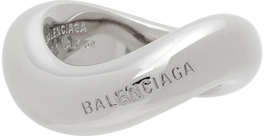 Balenciaga Silver Loop Ring Balenciaga
