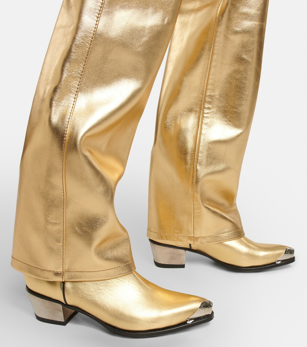 Dodo Bar Or Metallic leather cowboy boots Dodo Bar Or
