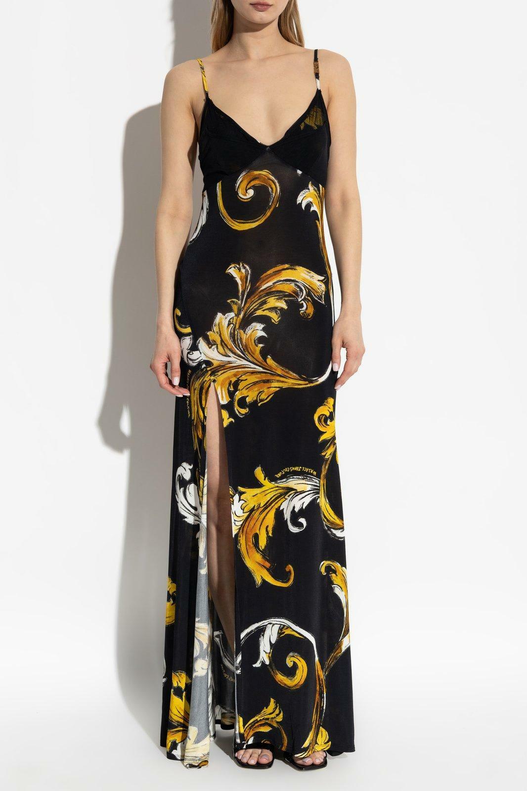 Versace Jeans Couture Front Slit Maxi Dress Versace