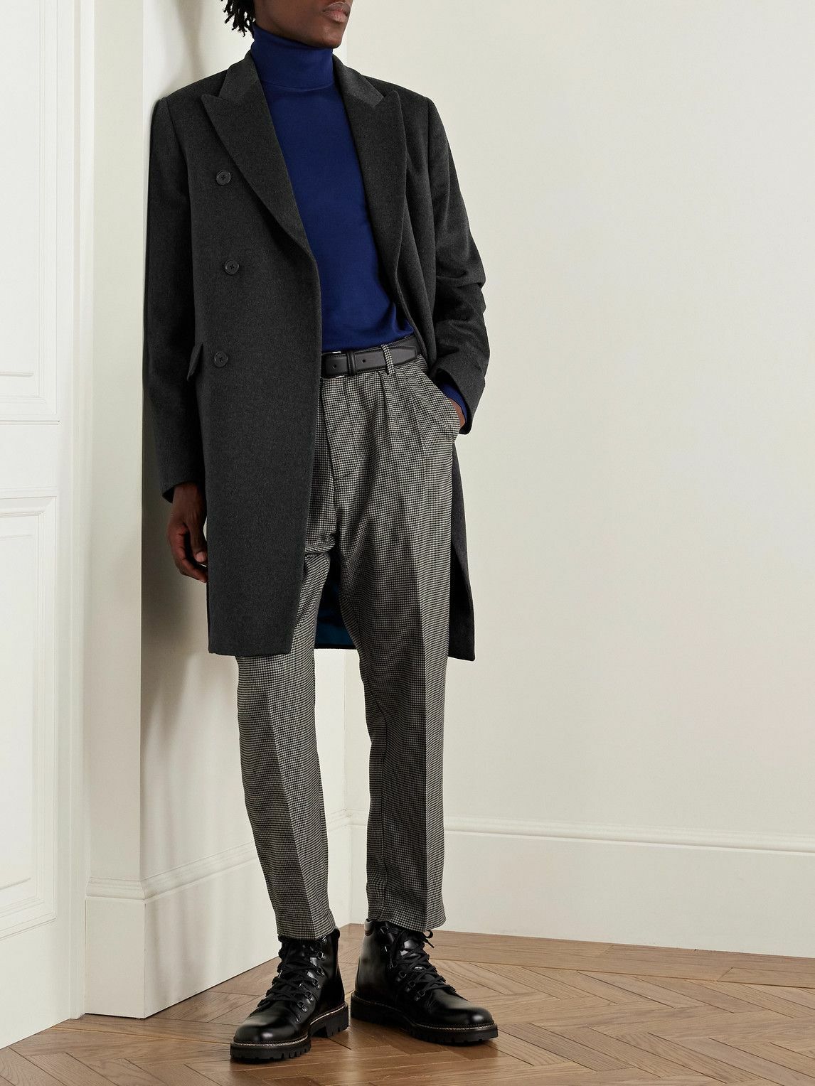Paul Smith - Double-Breasted Wool and Cashmere-Blend Felt Overcoat ...