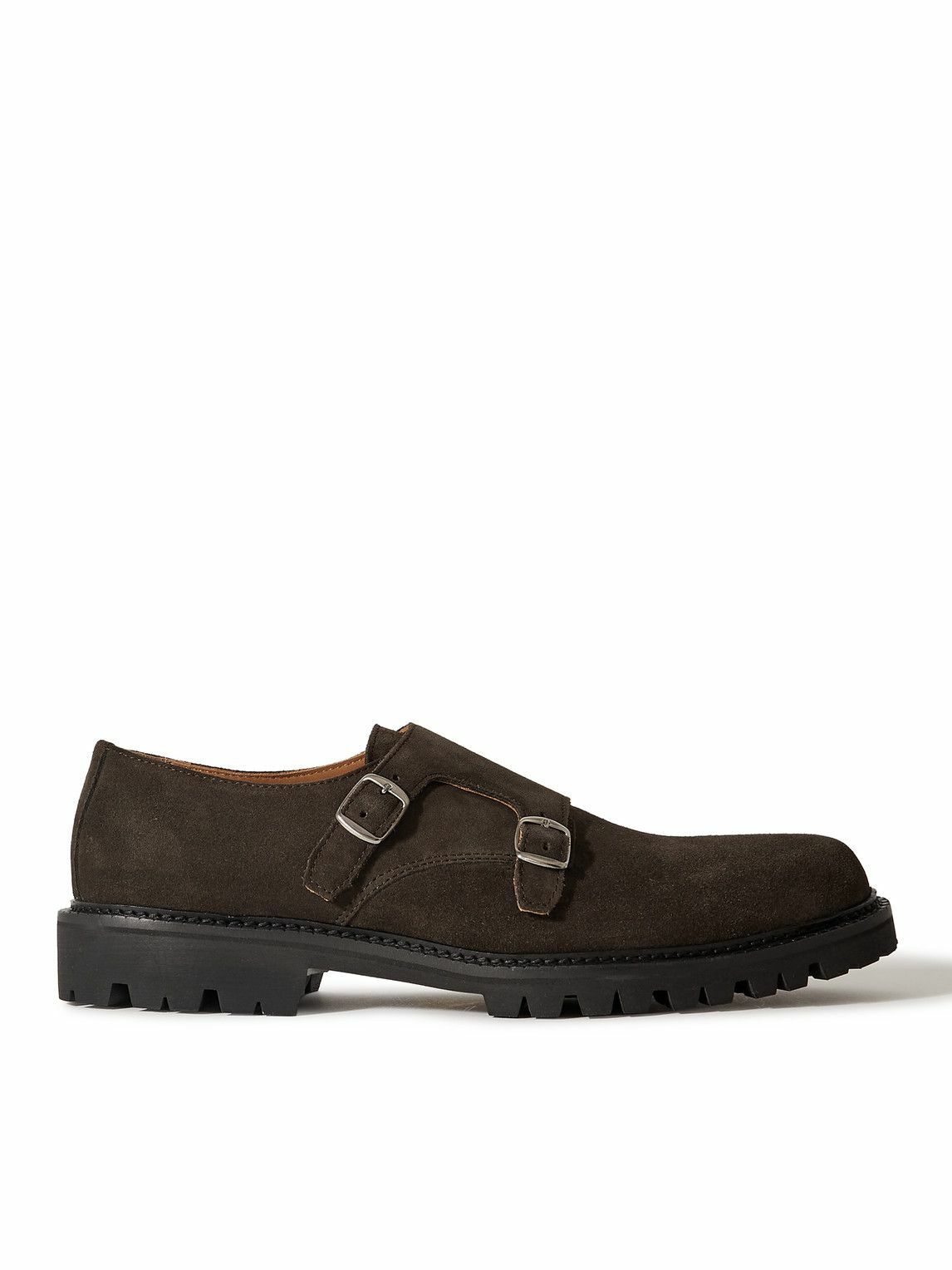 Mr P. - Olie Suede Monk-Strap Shoes - Brown Mr P.