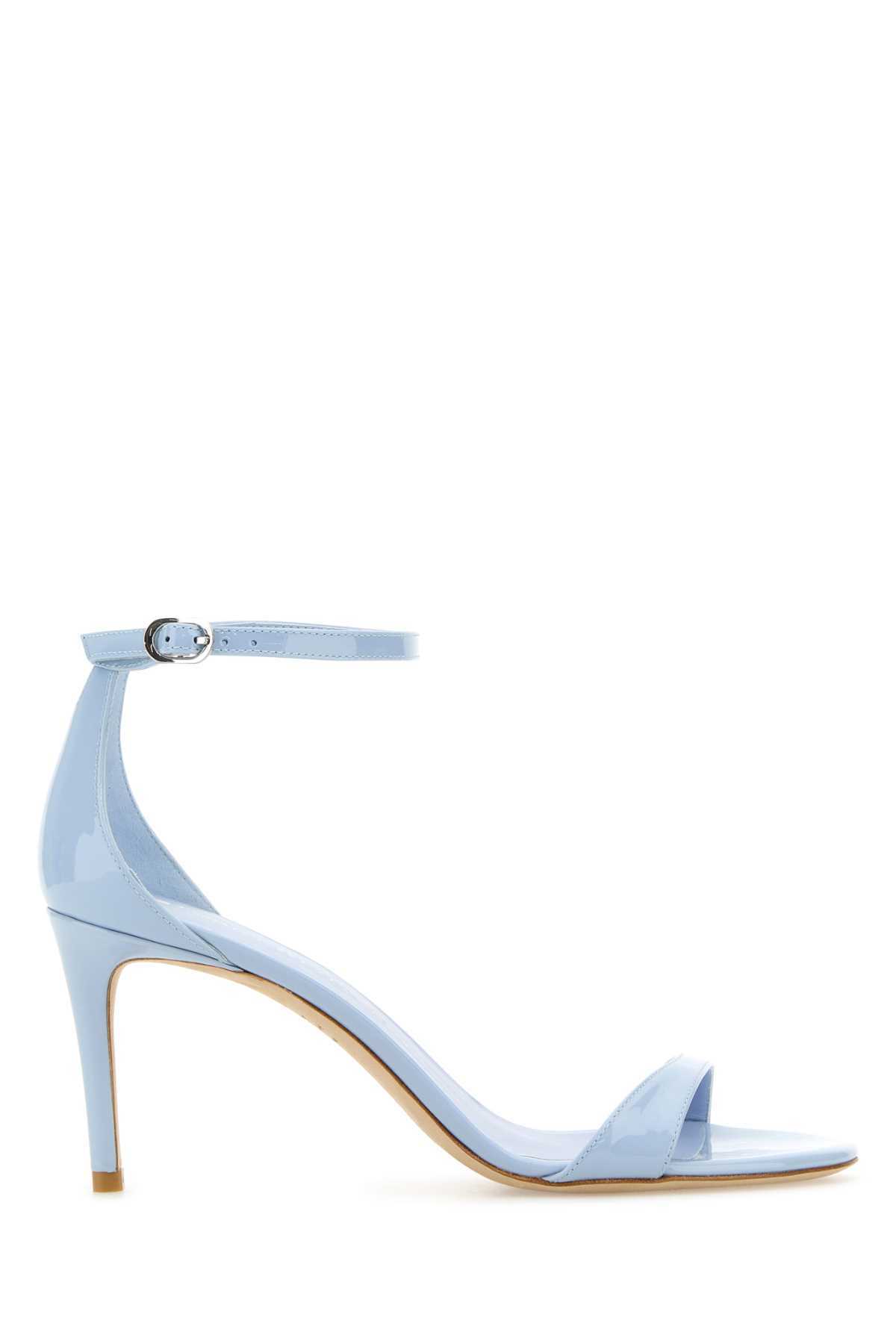 Stuart Weitzman Pastel Light Blue Leather Nudist Ii Sandals Stuart Weitzman