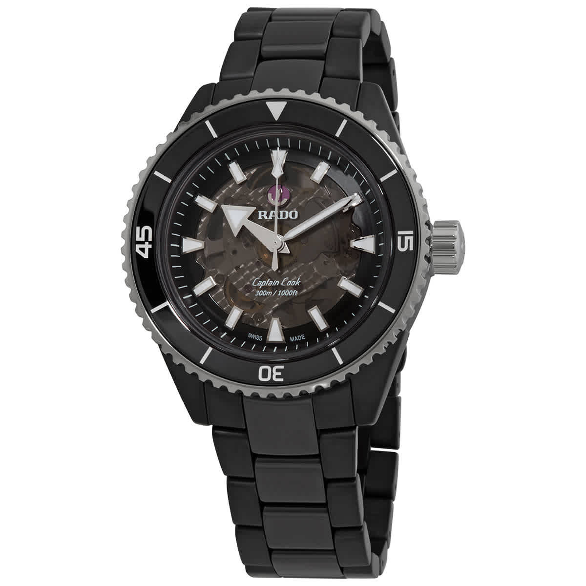 Rado Captain Cook Automatic Black Dial Mens Watch R32127152 Rado