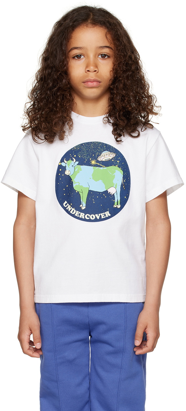 UNDERCOVER Kids White Graphic T-Shirt Undercover