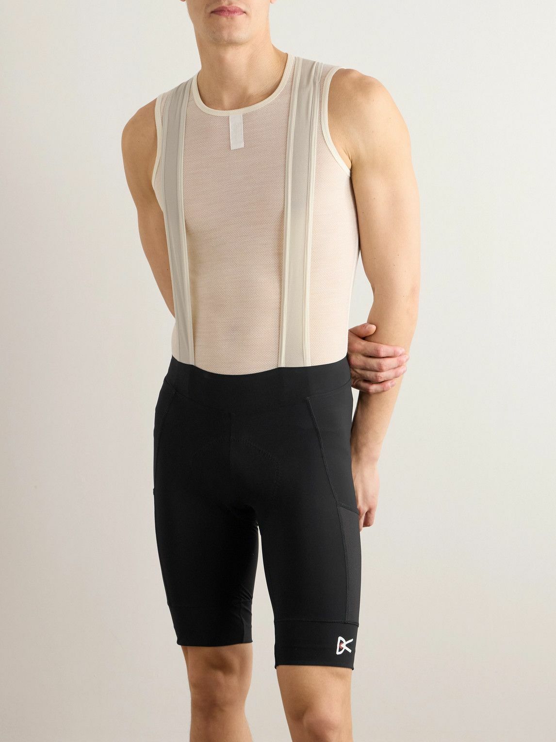 DISTRICT VISION - Stretch Recycled-Nylon Cycling Bib Shorts - Black ...