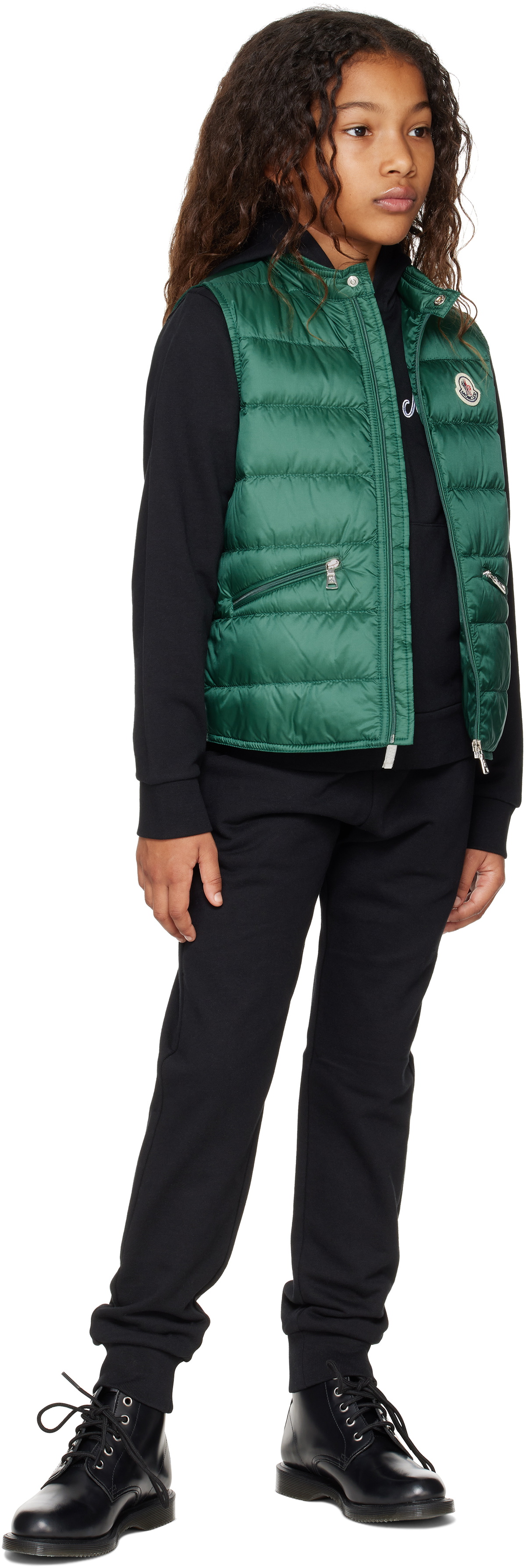 Moncler Enfant Big Kids Green Gui Packable Down Vest Moncler Enfant