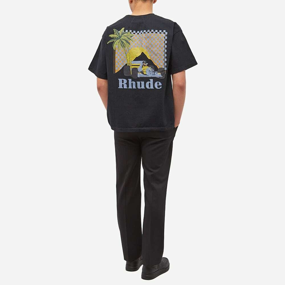 Rhude Men's Moonlight Tropics Logo T-Shirt in Vtg Black Rhude