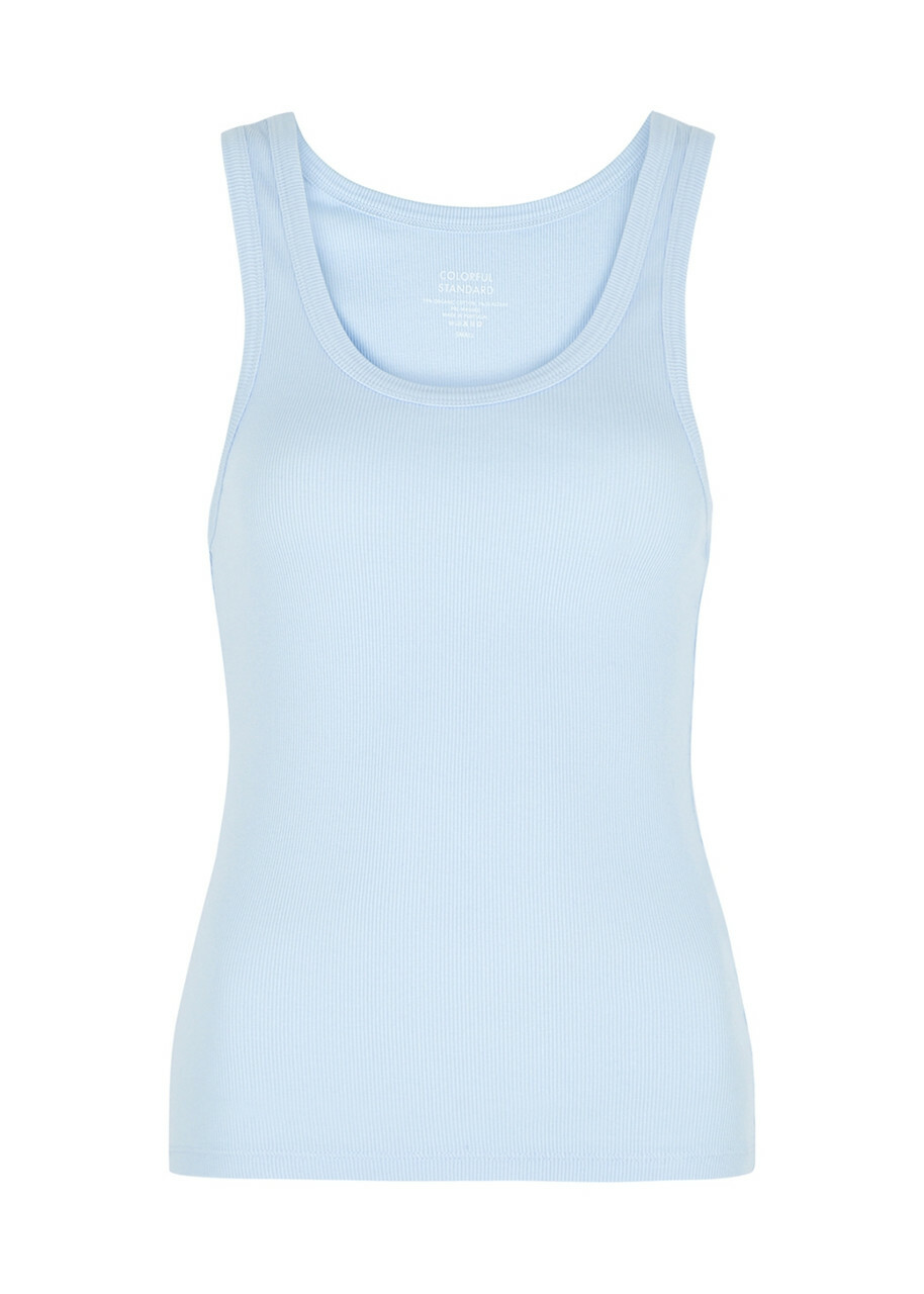 Colorful Standard Ribbed Stretch-cotton Tank Light Blue Colorful Standard