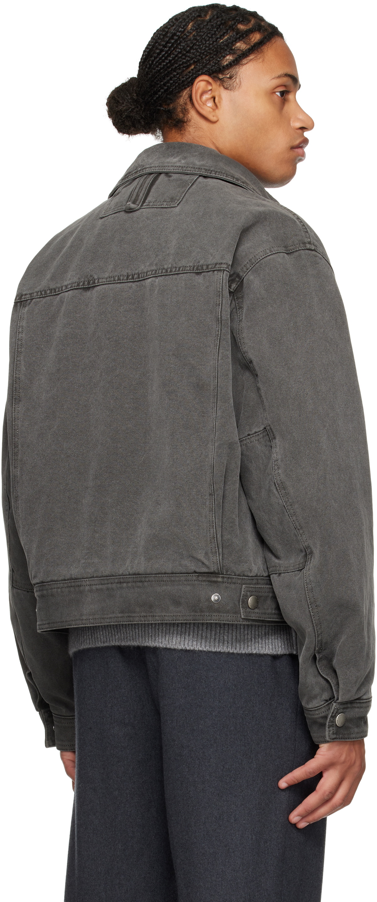 Solid Homme Gray Garment Dyeing Loop Jacket Solid Homme