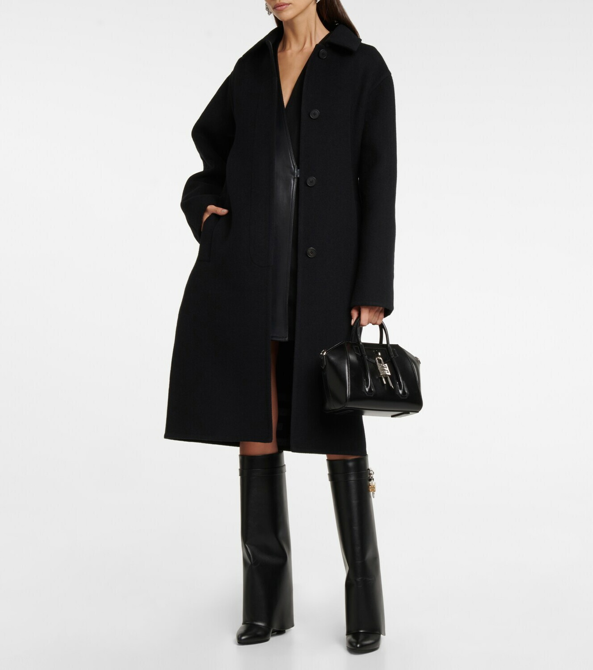 Givenchy - Belted wool and silk coat Givenchy