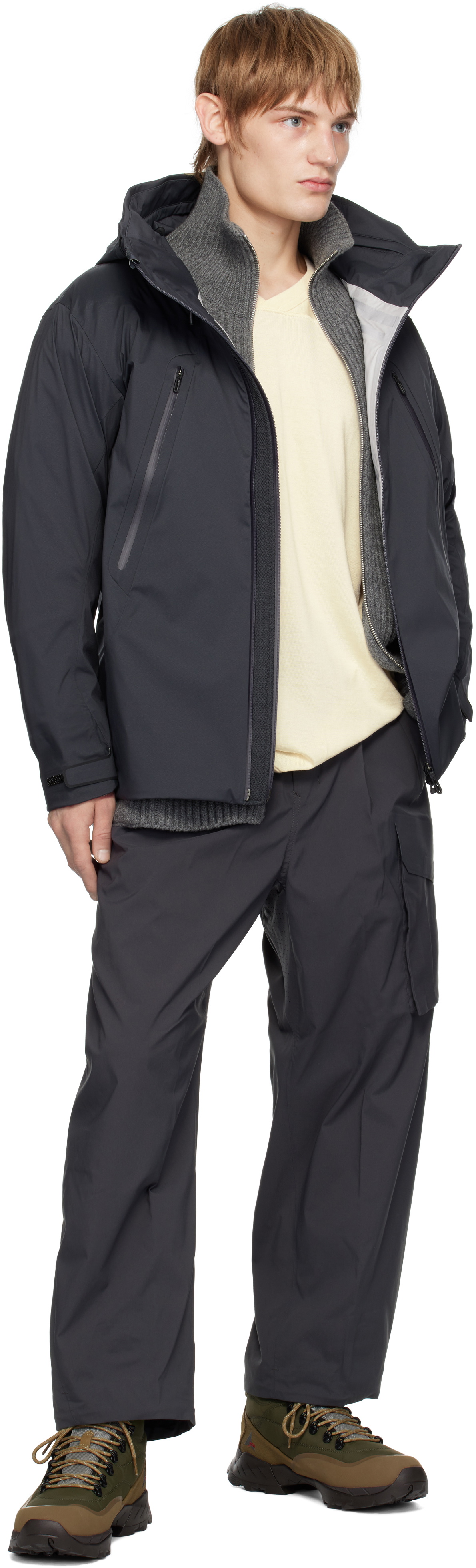 Descente ALLTERRAIN Gray Hard Shell Jacket Descente ALLTERRAIN