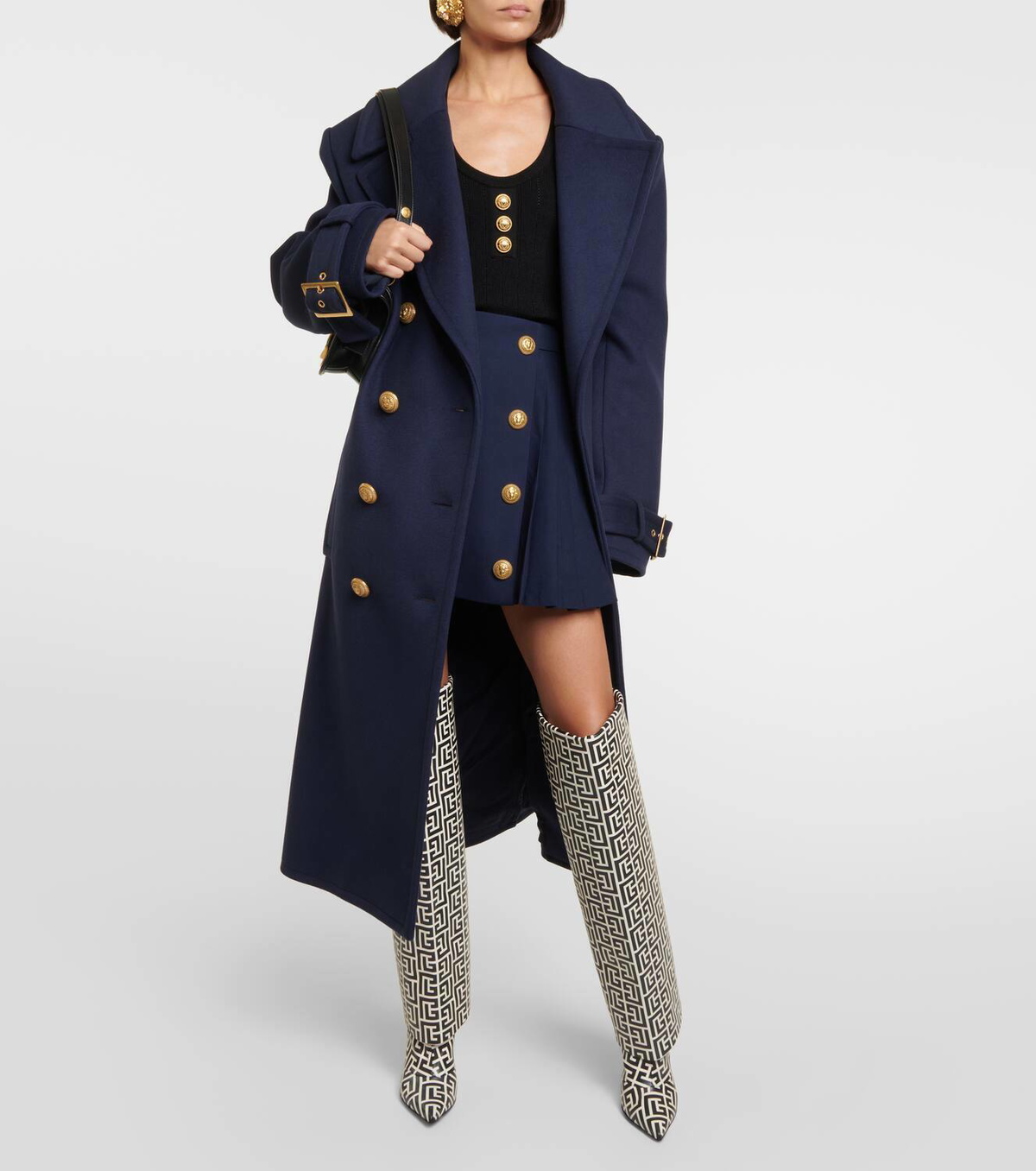 Balmain Ariel monogram knee-high boots Balmain