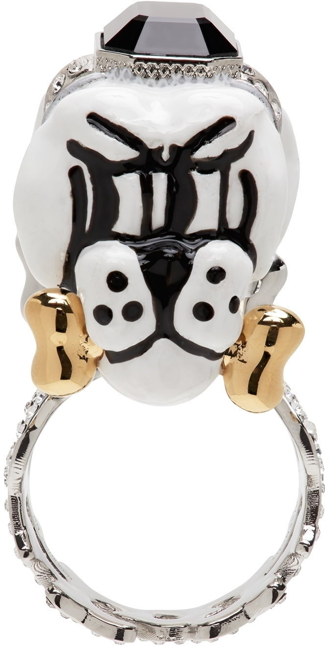 Givenchy Silver Chito Edition Two-Face Ring Givenchy