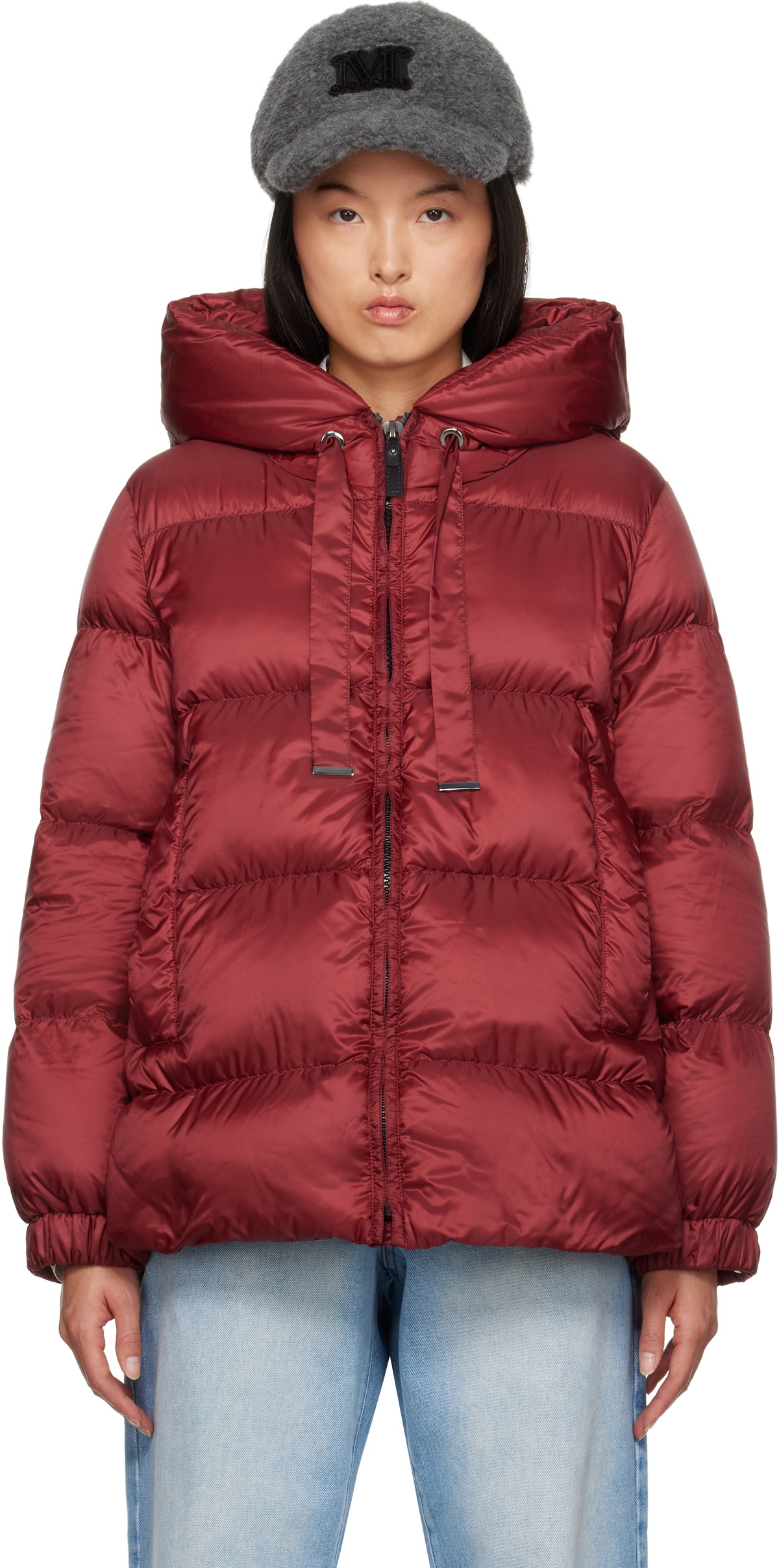 Max Mara Red Seia Down Jacket Max Mara