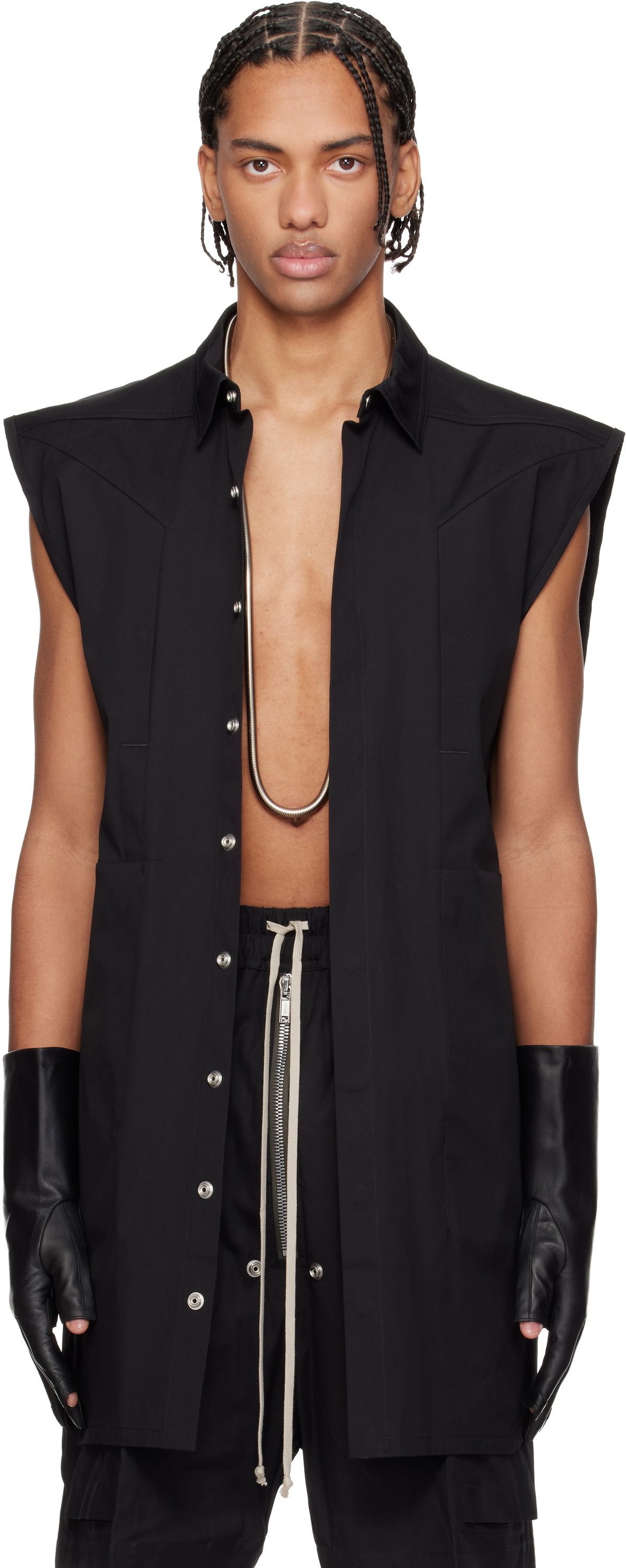 Rick Owens Black Temple Jumbo SL Overshirt Rick Owens