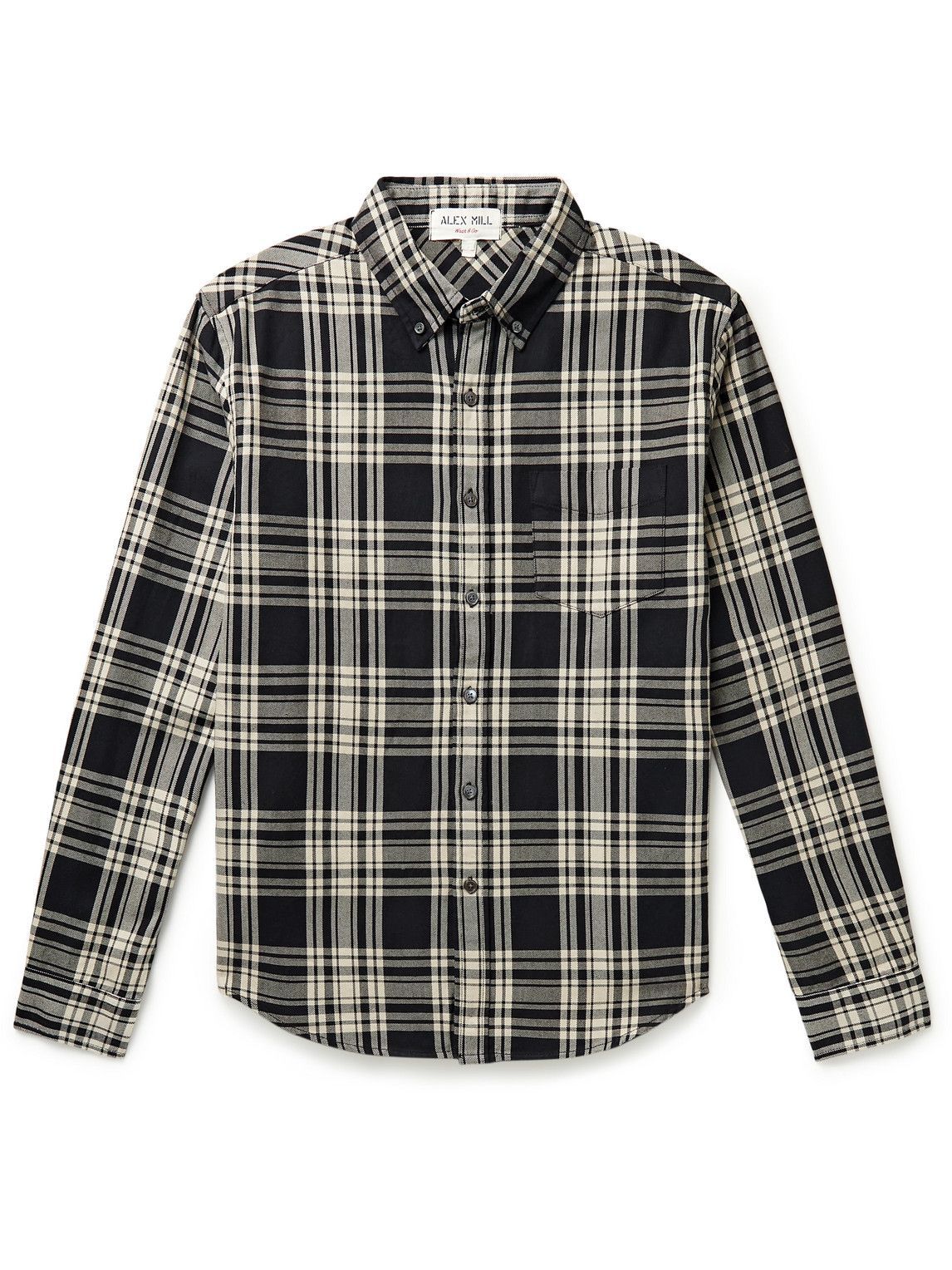 Alex Mill - Mill Button-Down Collar Checked Cotton Shirt - Black Alex Mill