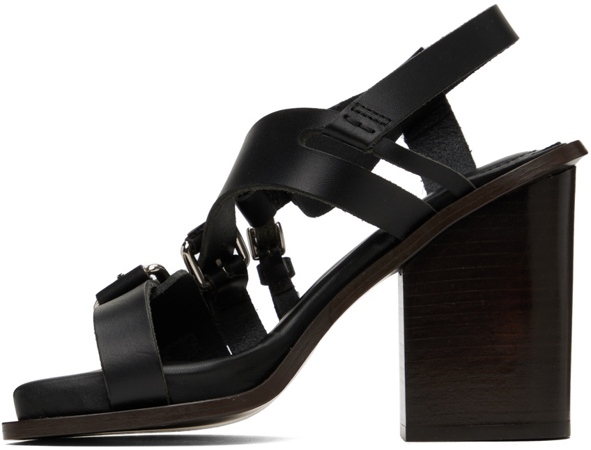 LEMAIRE Black Square Heeled 100 Sandals Lemaire