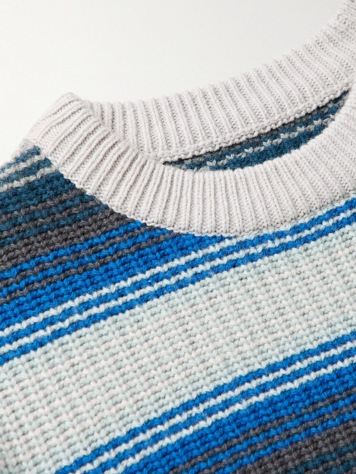 Outerknown - Tradewinds Ribbed Striped Wool and Organic Cotton-Blend ...